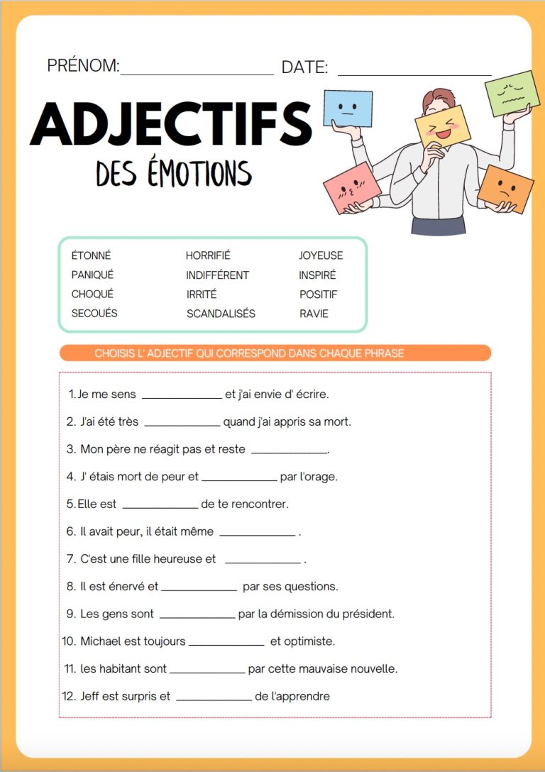 Livret Activités Les adjectifs - Etude de la Langue CE1, CE2, CM1 - La ...