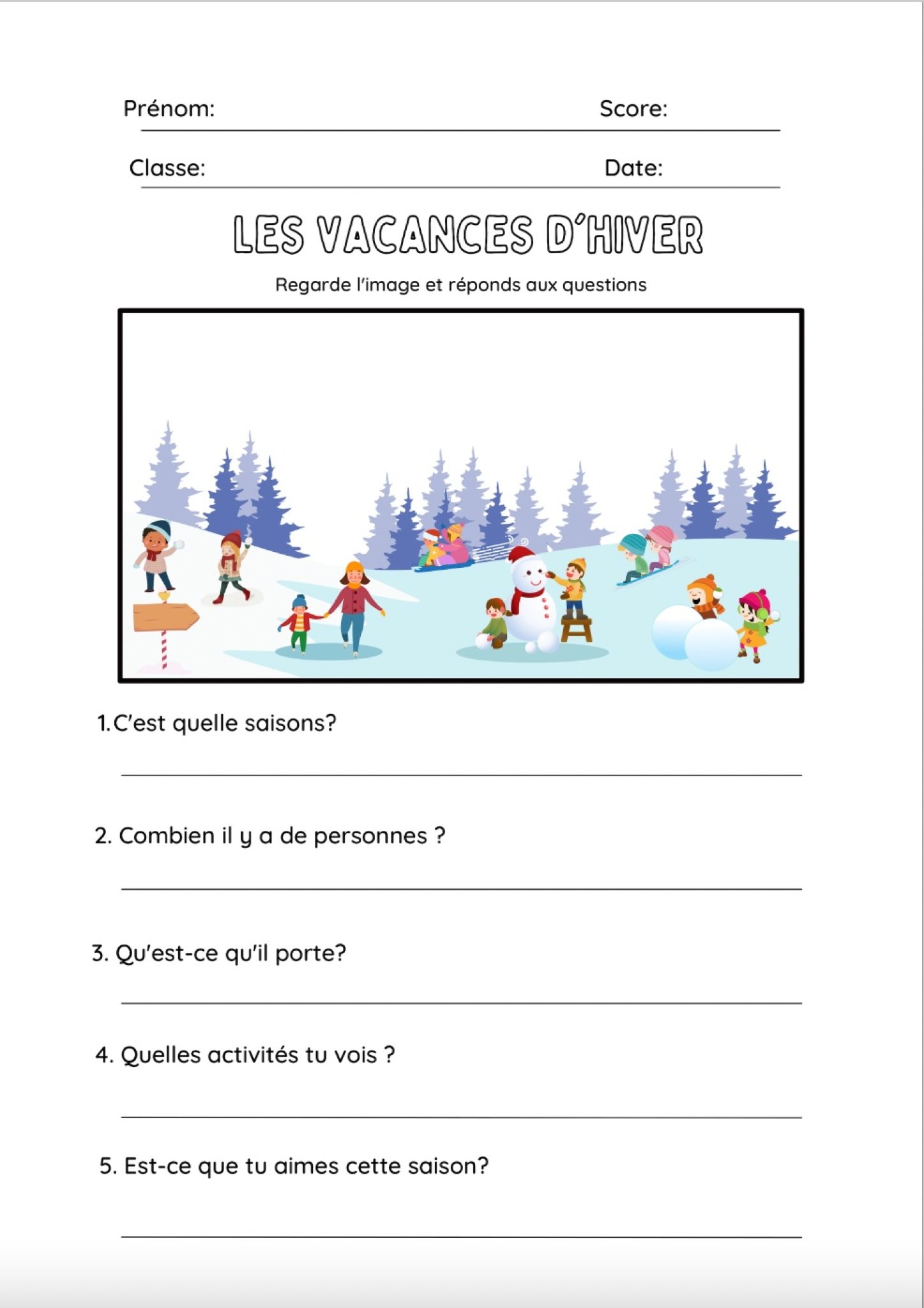 Livret Activités L' hiver ENSEMBLE - Etude de la Langue, Mathématiques ...