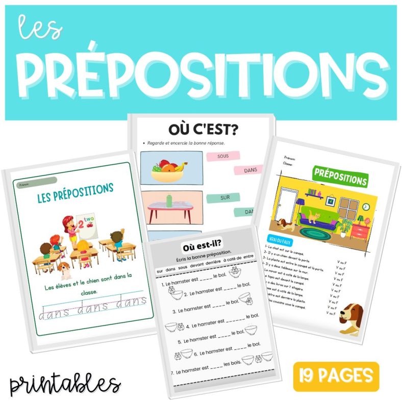 Les prépositions - Vocabulaire, lecture, écriture - Etude de la Langue ...
