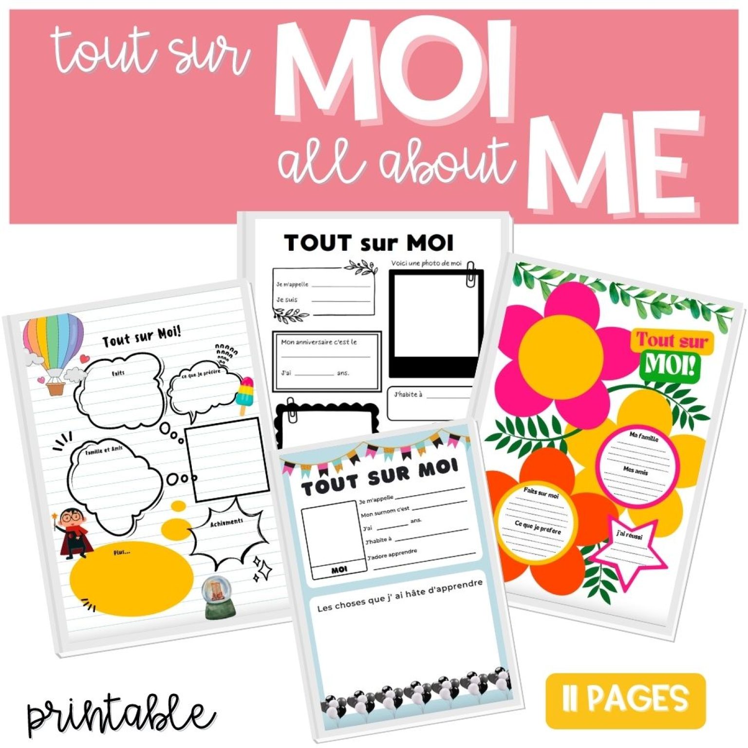 Tout sur Moi | Rentrée | Se présenter - Etude de la Langue, Production ...