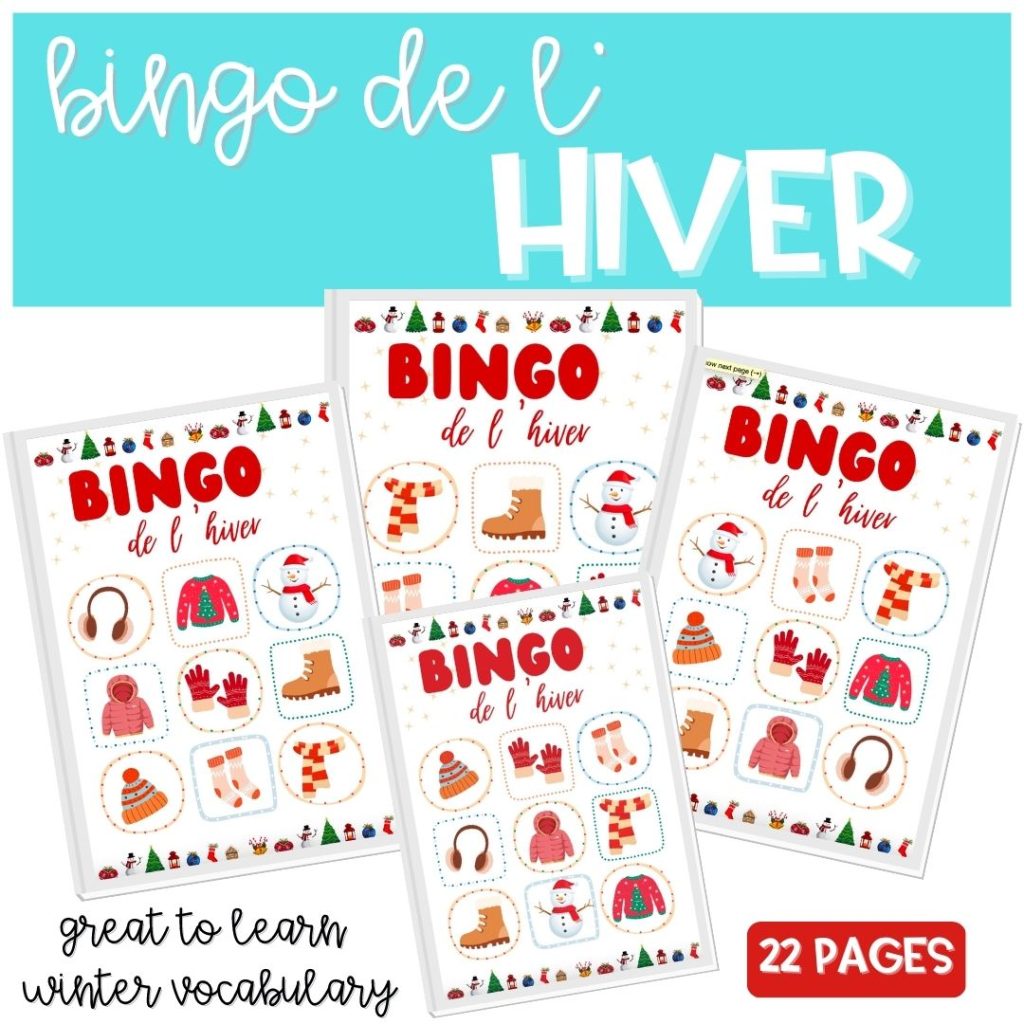 L'hiver Jeu de Bingo Loto - Etude de la Langue CE1, CP, Grande Section ...