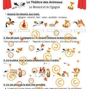 Le Théâtre des Animaux : Le Renard et la Cigogne - Lecture CE2, CM1 ...