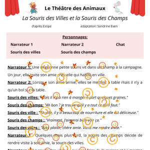 Le Théâtre des Animaux : La Souris des villes et la Souris des Champs ...