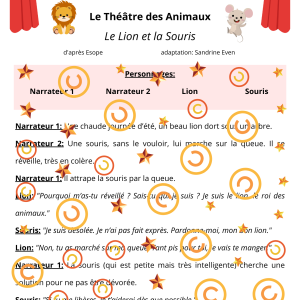 Le Théâtre des Animaux : Le Lion et la Souris - CE2, CM1, CM2 - La ...
