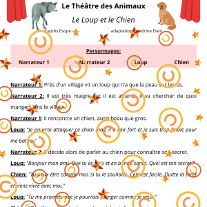 Le Théâtre des Animaux : Le Loup et le Chien - Lecture CE2, CM1, CM2 ...