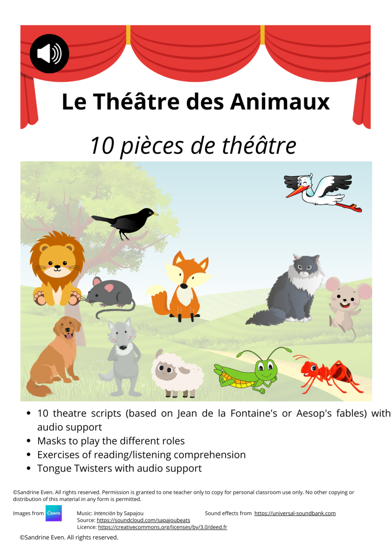 Le Théâtre des Animaux : 10 Fables de J. de la Fontaine (d'après Esope ...