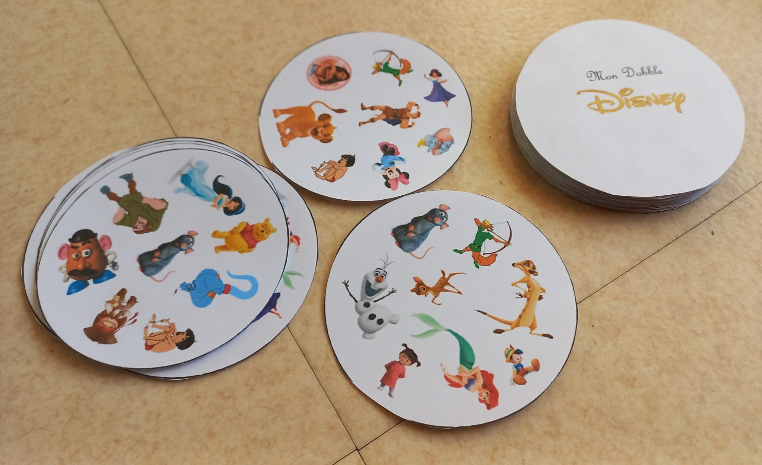 Jeu de Dobble Disney - CE1, CE2, CM1, CM2, CP, Grande Section - La Salle des Maitres