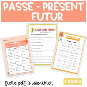 PASSÉ PRÉSENT FUTUR Activités - Etude de la Langue CE1, CE2, CM1 - La ...