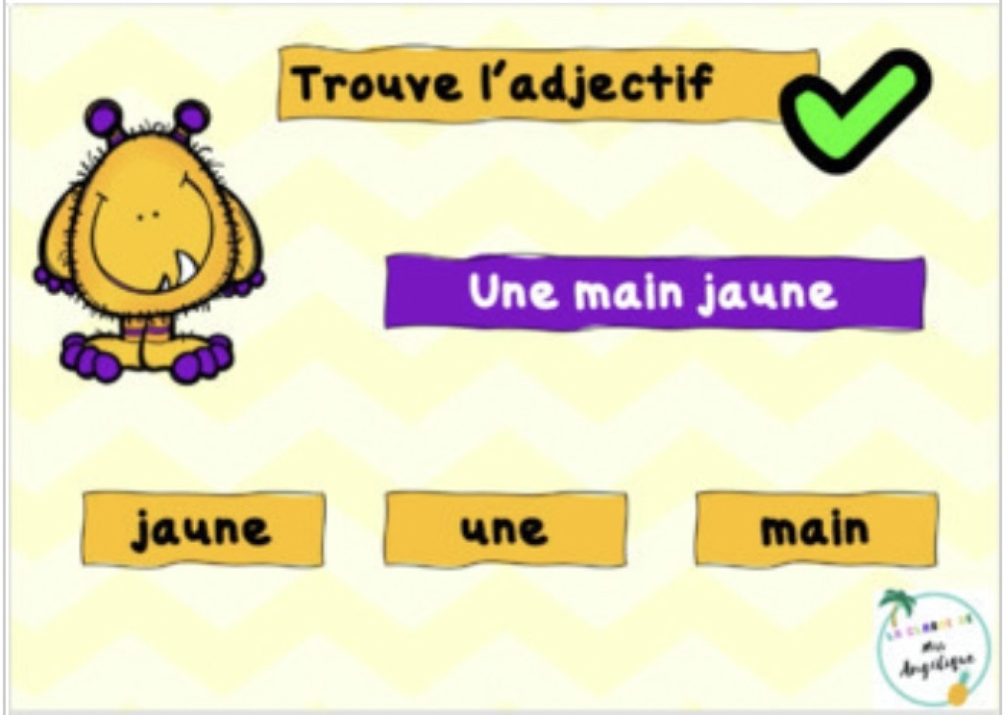 GOOGLE SLIDES Reconnaitre Adjectifs Qualificatifs - Etude de la Langue ...