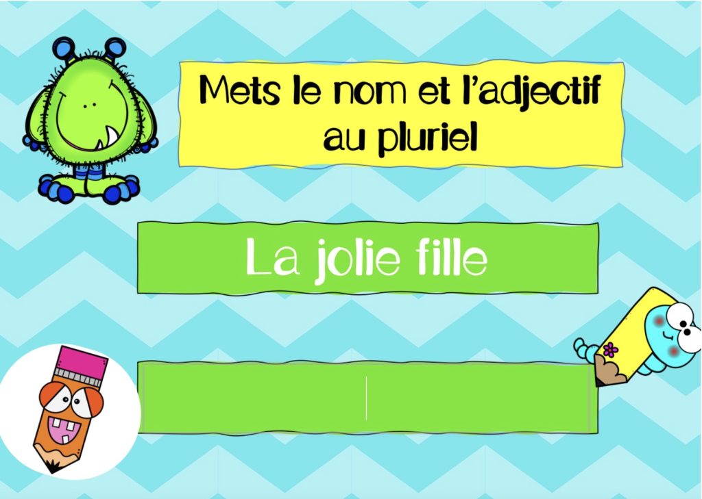 GOOGLE SLIDES Accord adjectifs - Etude de la Langue, Production écrite ...