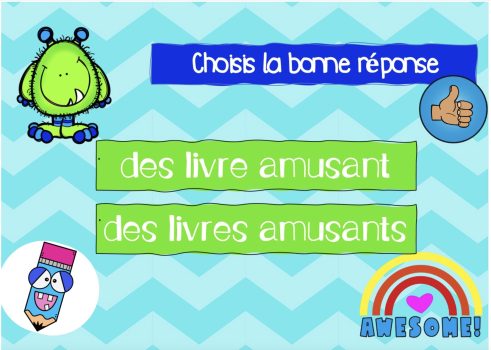 GOOGLE SLIDES Accord adjectifs - Etude de la Langue, Production écrite ...