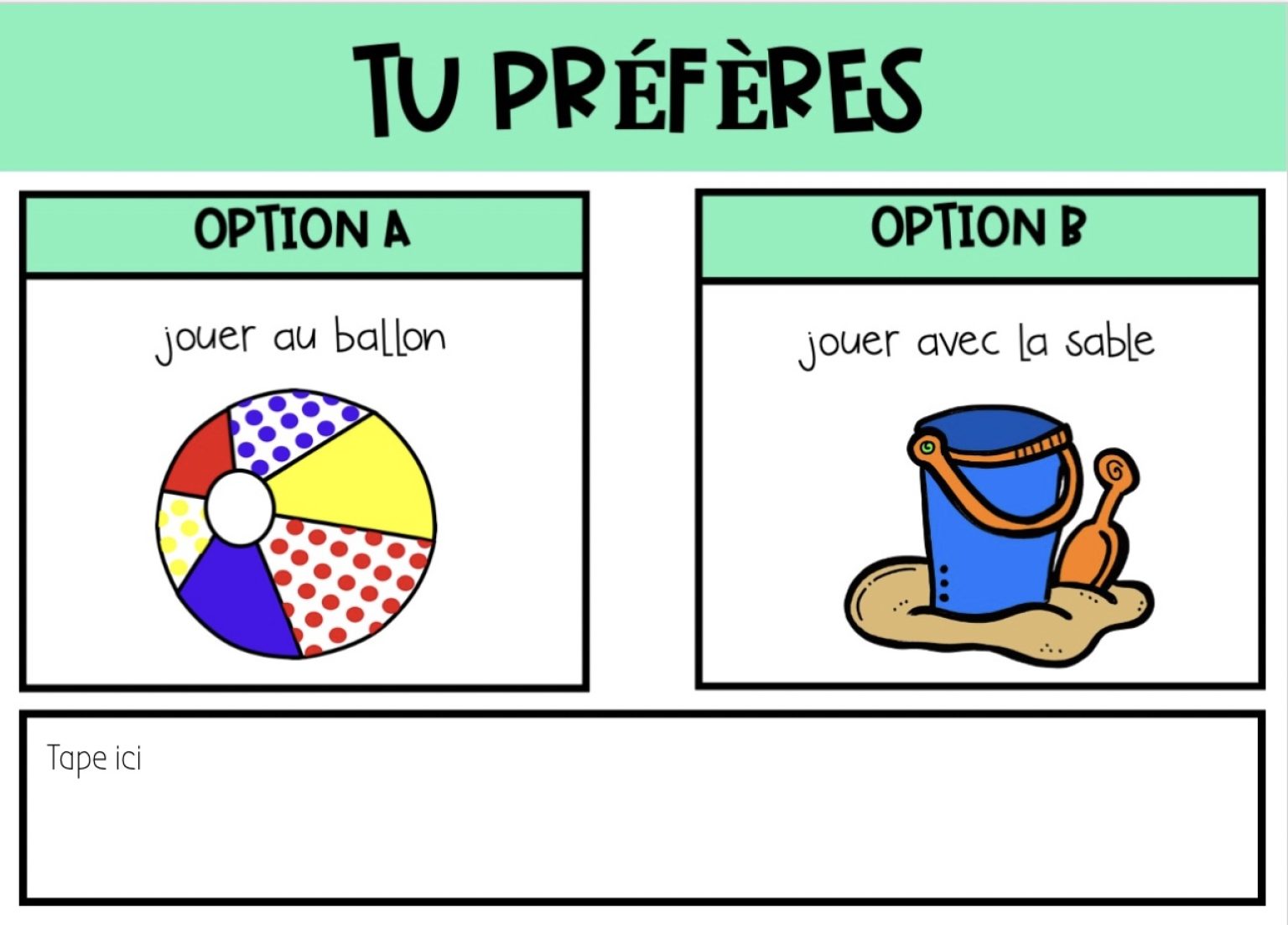 Tu préfères | Discussion Orale | Été Fin d'année GOOGLE SLIDES - Etude ...