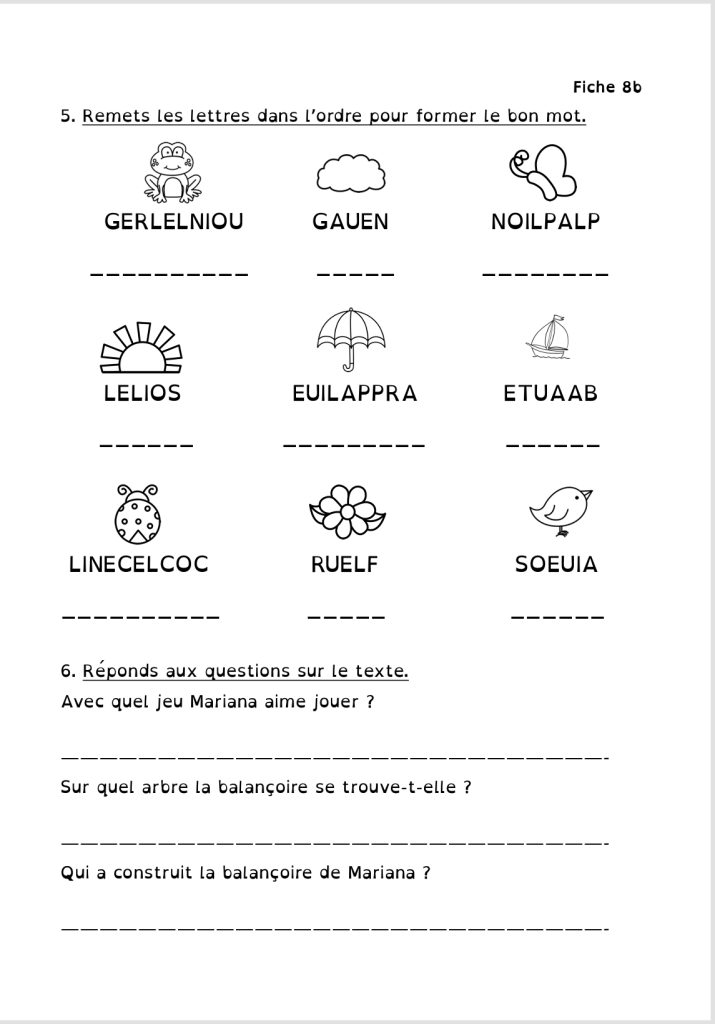 Fichier lecture compréhension sur le printemps - Lecture CE1, CP - La ...