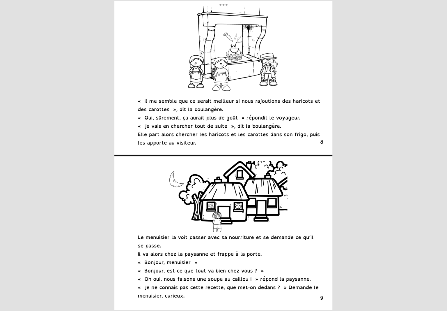 Histoire de la soupe au caillou et exercices - Lecture CE1, CP - La ...