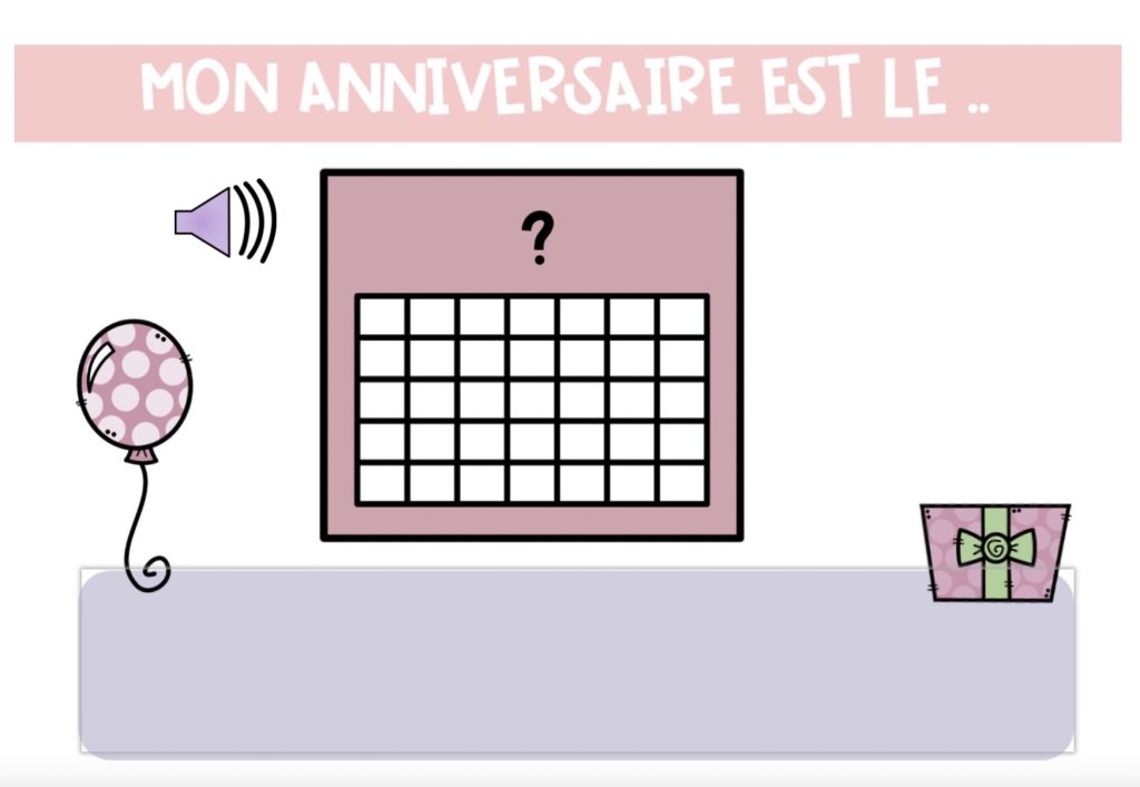 GOOGLE SLIDES audio | Anniversaire Nombres & Mois SET 1 - Autonomie ...