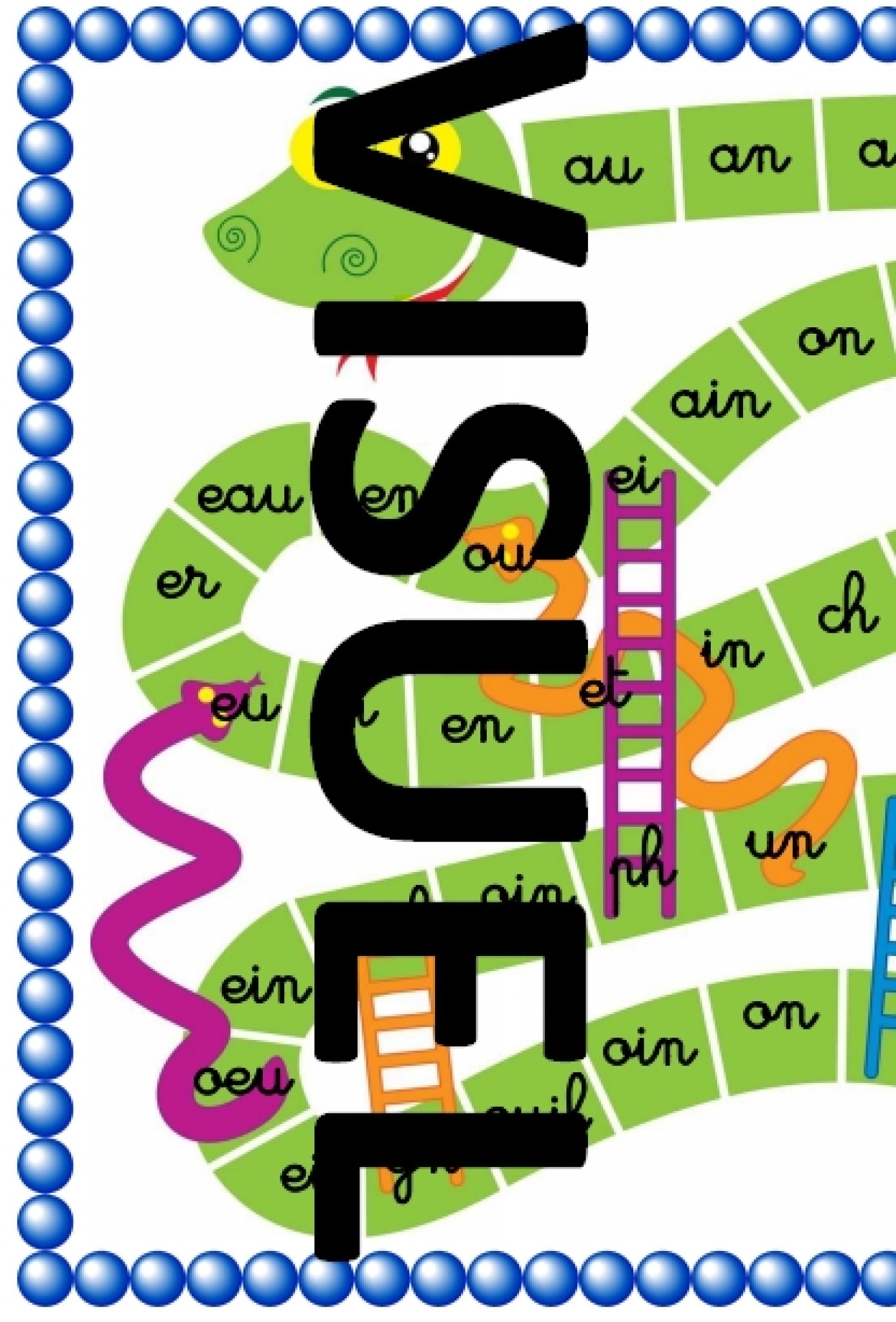 Jeu des serpents et des échelles : Les Graphèmes - Ecriture, Lecture CP ...