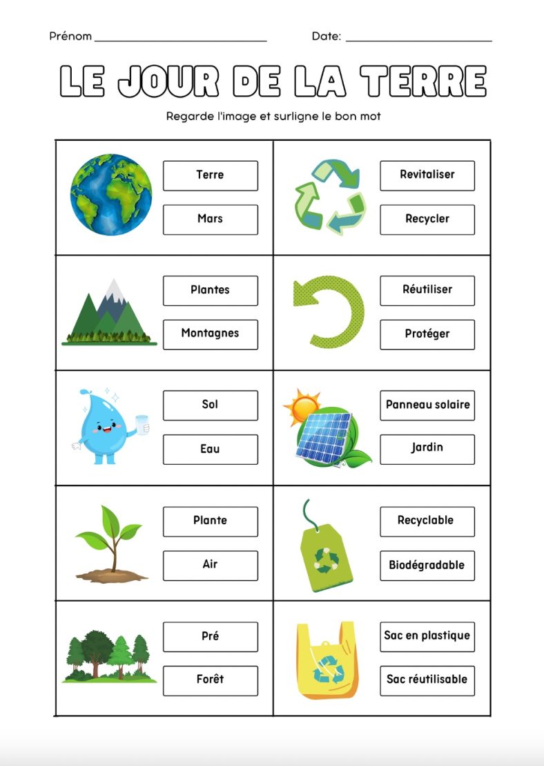 Cahier activités JOUR DE LA TERRE - Découverte du Monde, Geographie ...