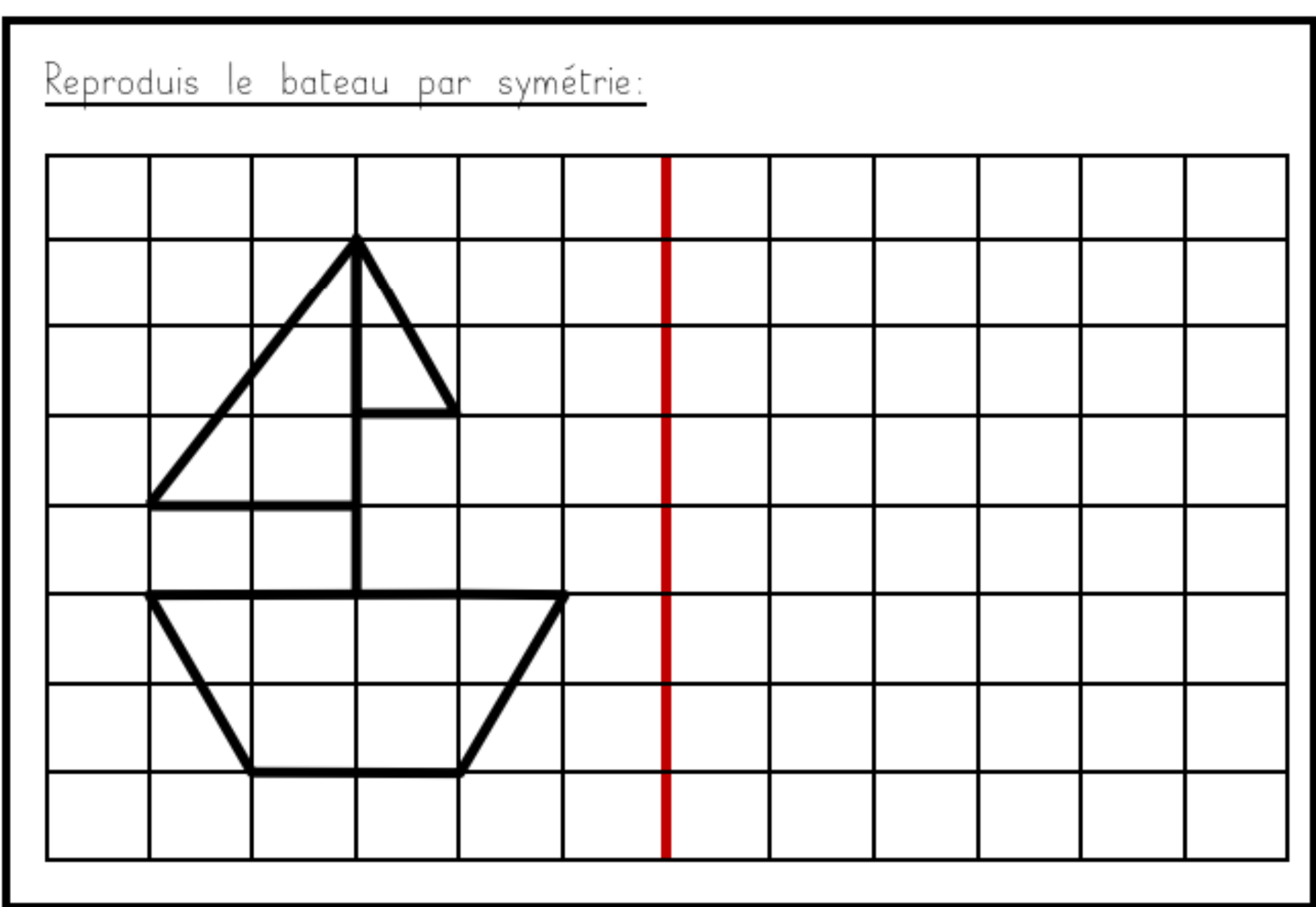Séquence symétrie axiale - Jeux, Mathématiques CE2, CM1, CM2, Divers ...