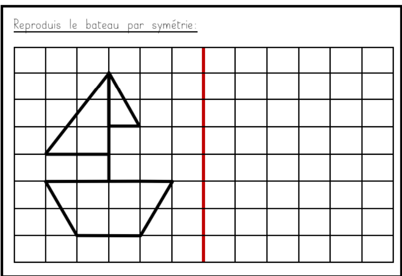 Séquence symétrie axiale - Jeux, Mathématiques CE2, CM1, CM2, Divers ...