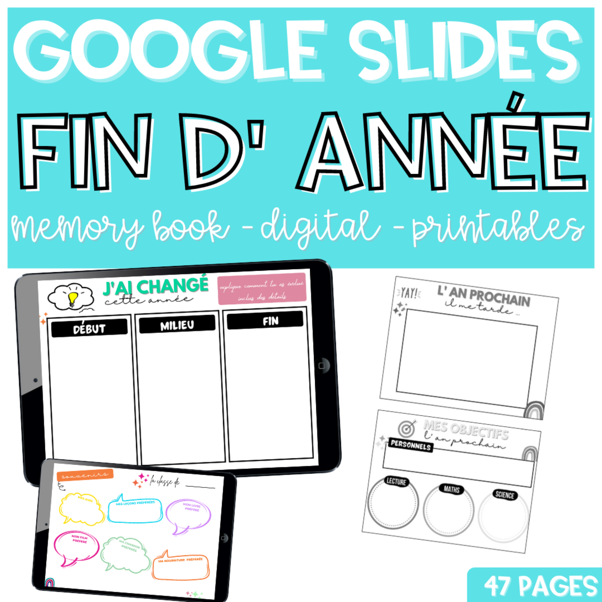 Memory Book GOOGLE SLIDES Printables Fin d' année - Production écrite ...