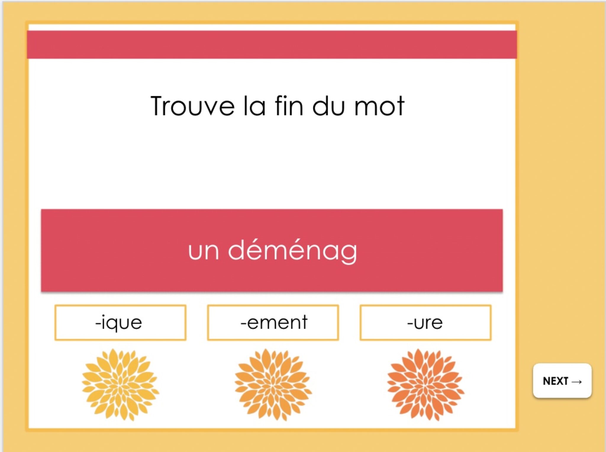 GOOGLE SLIDES Les Suffixes & Radical SET 4 - Etude de la Langue CE2 ...