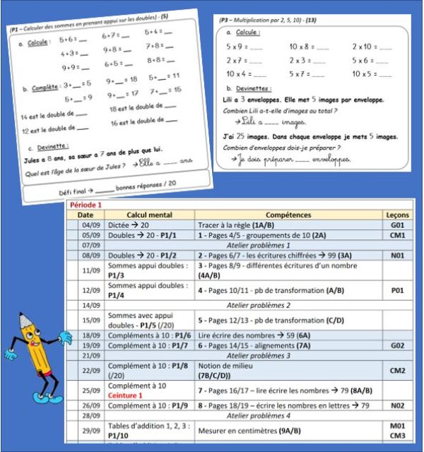 Calcul mental du jour en mathématiques CE1 - Mathématiques - La Salle ...