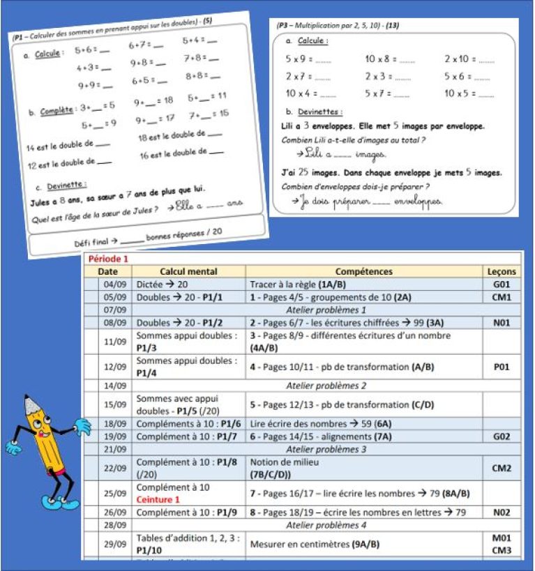 Calcul mental du jour en mathématiques CE1 - Mathématiques - La Salle ...