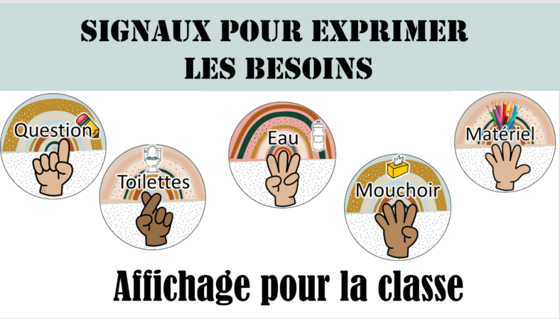 Signaux visuels - gestion de classe - CE1, CE2, CM1, CM2, CP, Divers ...