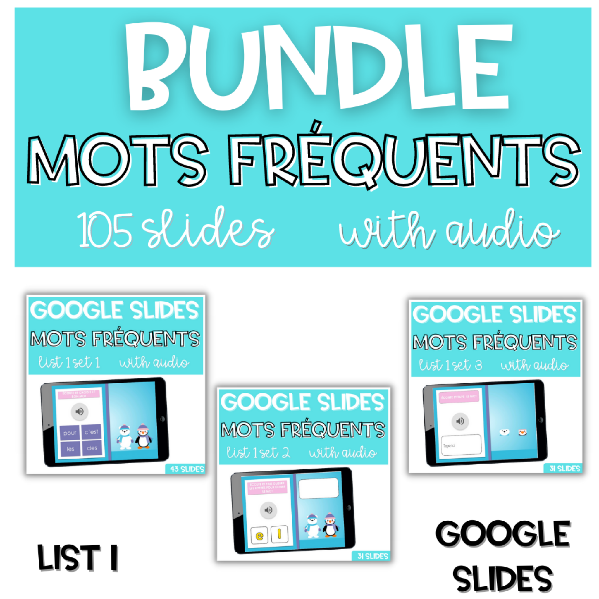 Mots outils GOOGLE SLIDES avec audio LISTE 1 - Etude de la Langue ...