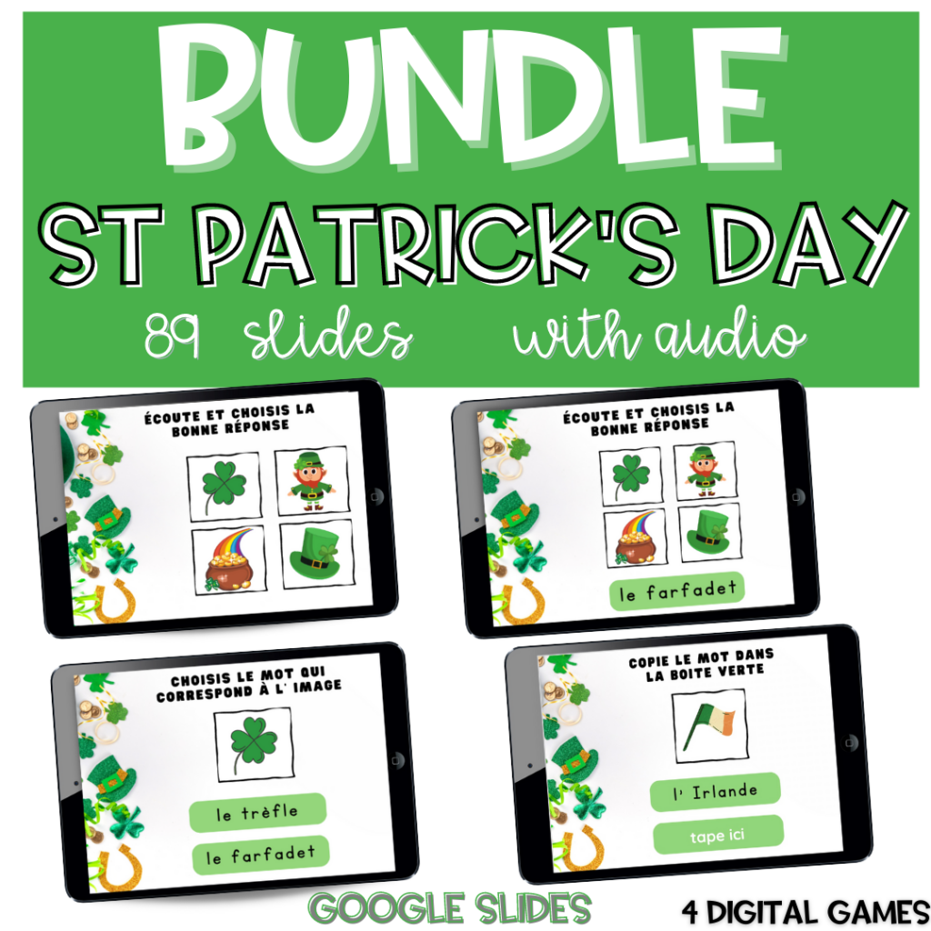 ENSEMBLE Saint Patrick Vocabulaire GOOGLE SLIDES Activités Digitales ...