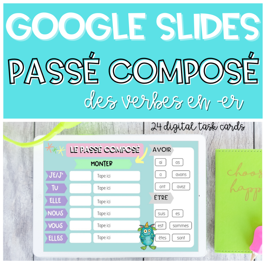 PASSÉ COMPOSÉ Verbes en er GOOGLE SLIDES - Etude de la Langue CE1, CE2 ...