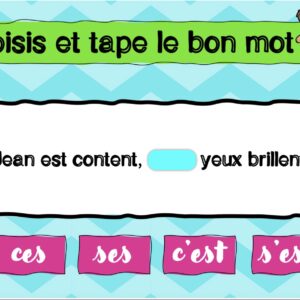 Homophones Homonymes C'EST S'EST SAIS SAIT CES SES - Etude de la Langue ...
