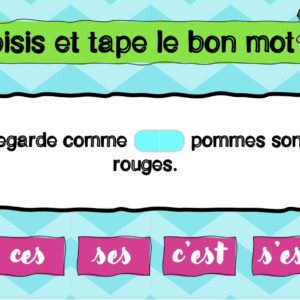 Homophones Homonymes C'EST S'EST SAIS SAIT CES SES - Etude de la Langue ...