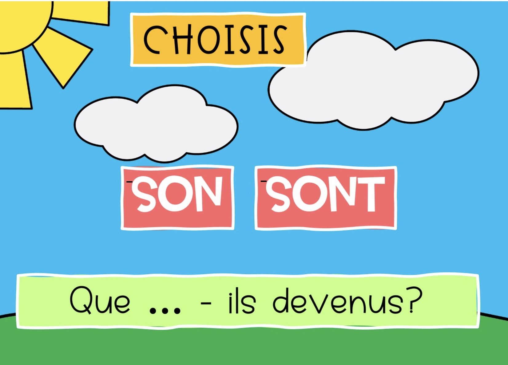 GOOGLE SLIDES Homophones Homonymes SON SONT - Etude de la Langue ...