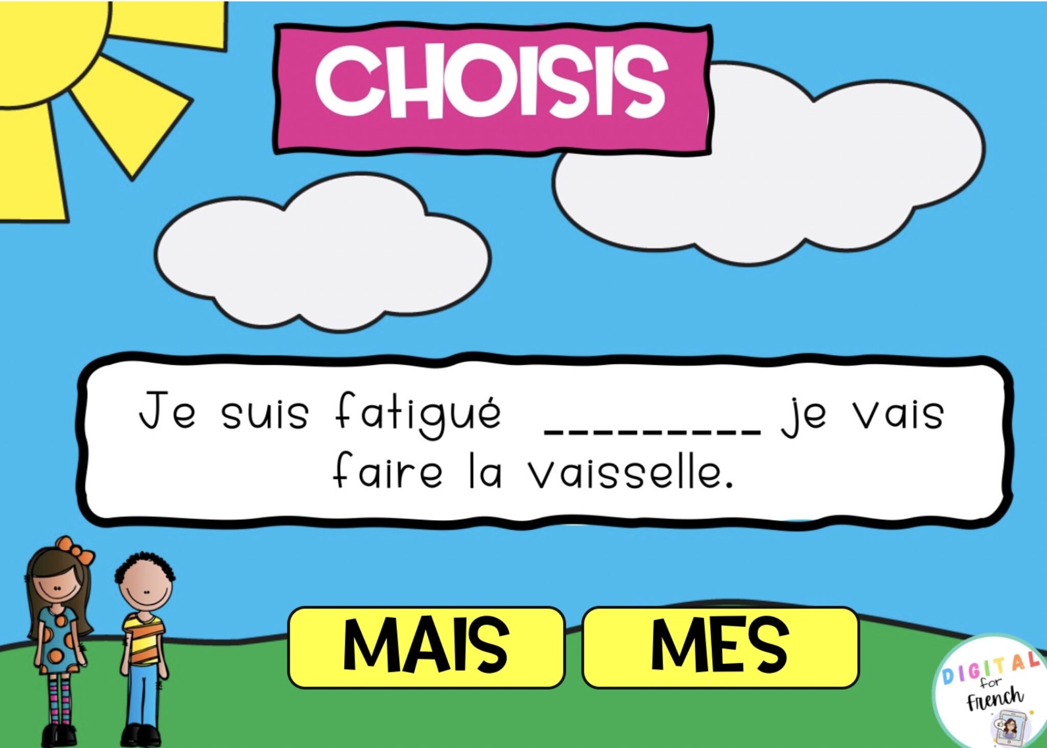 GOOGLE SLIDES Homophones Homonymes MAIS MES - Etude de la Langue ...