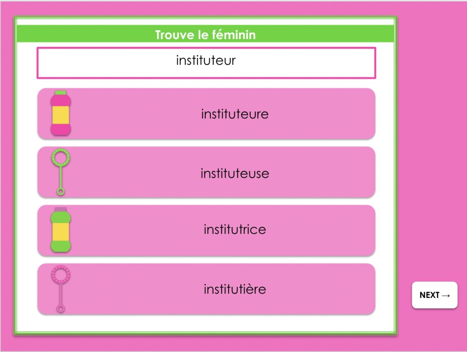 GOOGLE SLIDES Le féminin des noms - Etude de la Langue CE2, CM1 - La ...