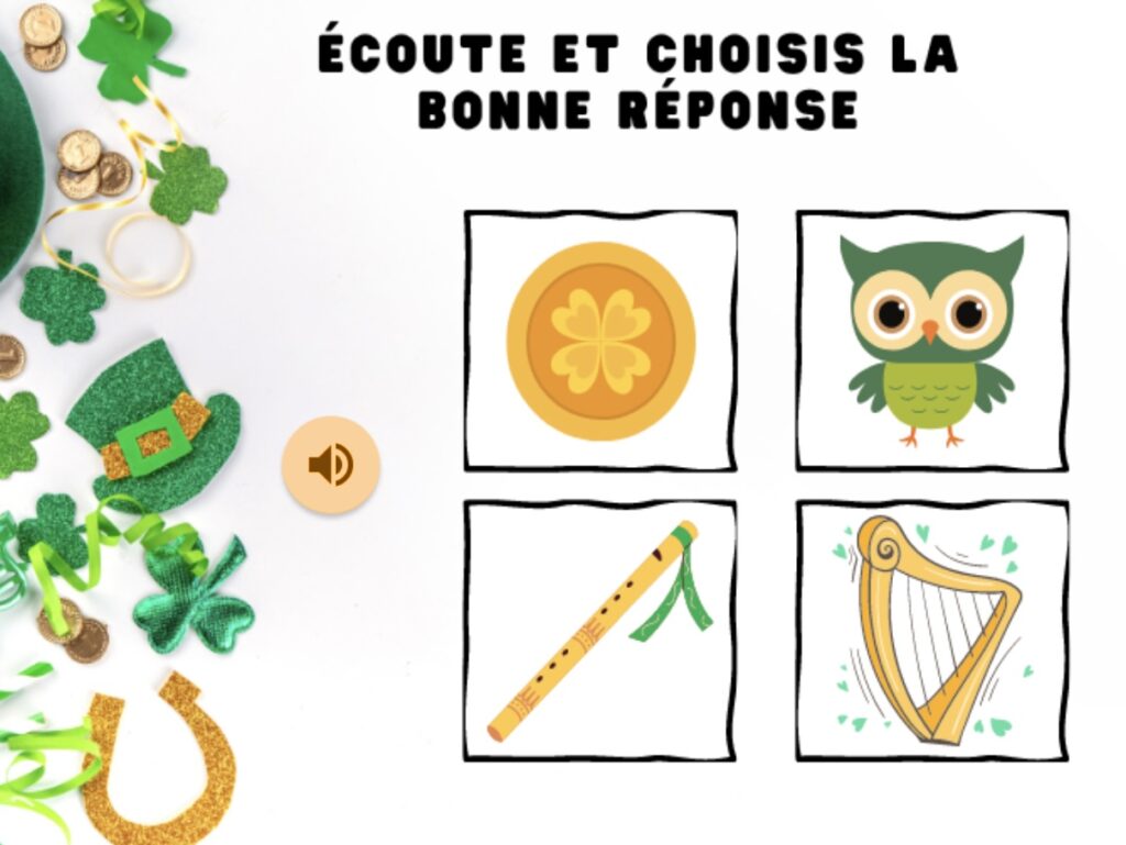 Jour de la St Patrick Vocabulaire GOOGLE SLIDES Audio SET 1 - Autonomie ...