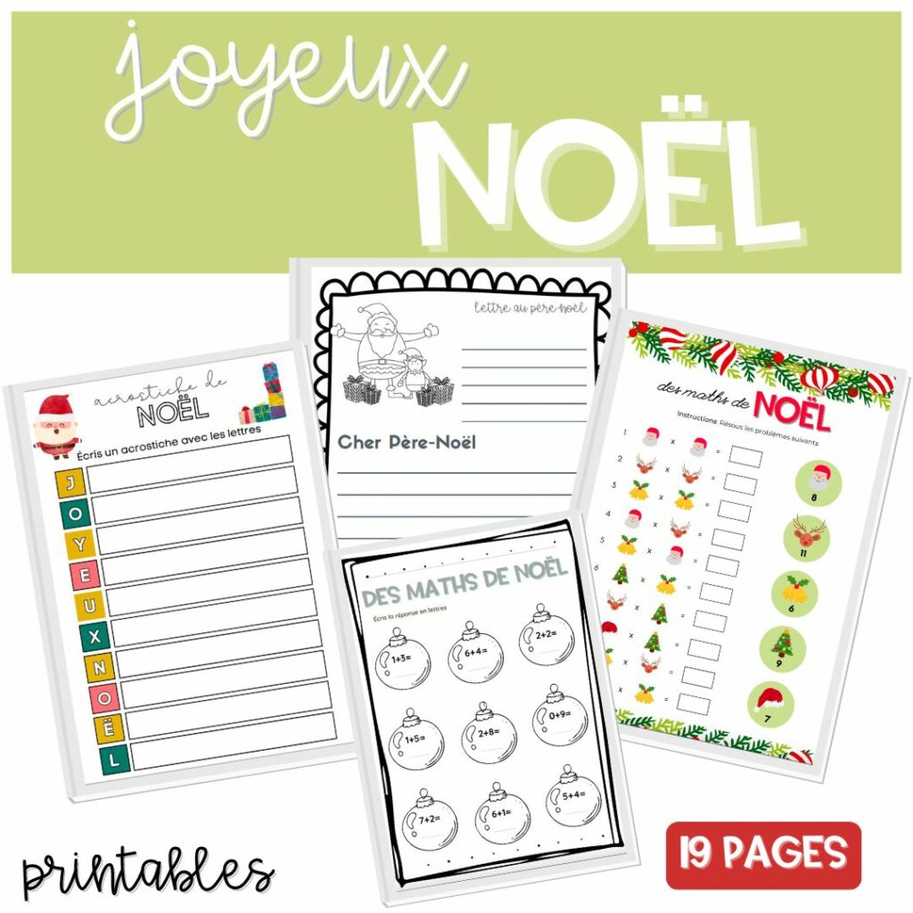 Activités de Noël | Livret Français Maths - Etude de la Langue ...