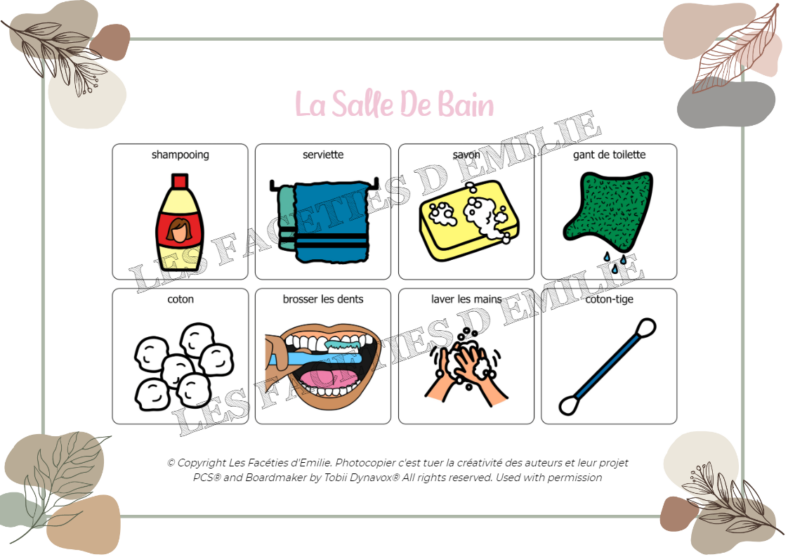 Loto de la Salle de Bain - Etude de la Langue CE1, CP, Grande Section ...