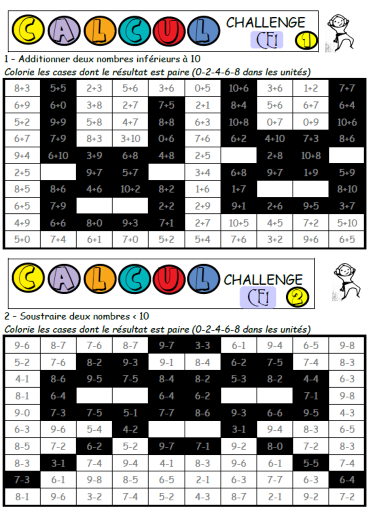 Calcul Challenge : une année pour progresser en calcul mental - ce1 ...