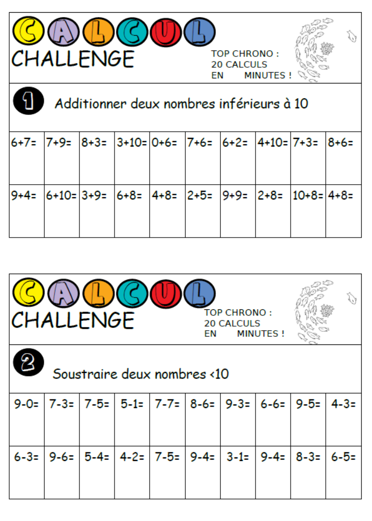 Calcul Challenge : une année pour progresser en calcul mental - ce1 ...