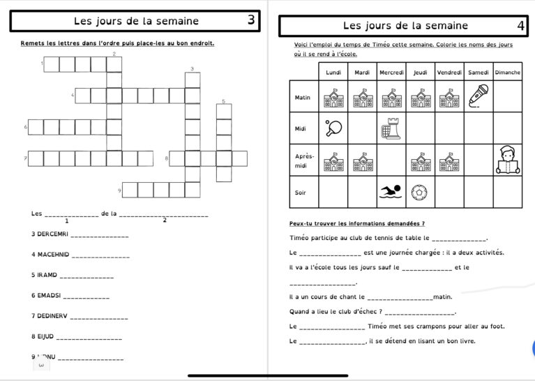 Jours de la semaine et mois de l’année - Histoire, Lecture CP - La ...