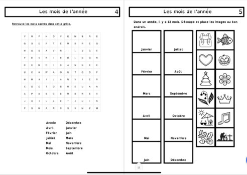 Jours de la semaine et mois de l’année - Histoire, Lecture CP - La ...