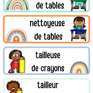 Décor Classe Rentrée BOHO Responsaibilités - Organisation de la classe ...