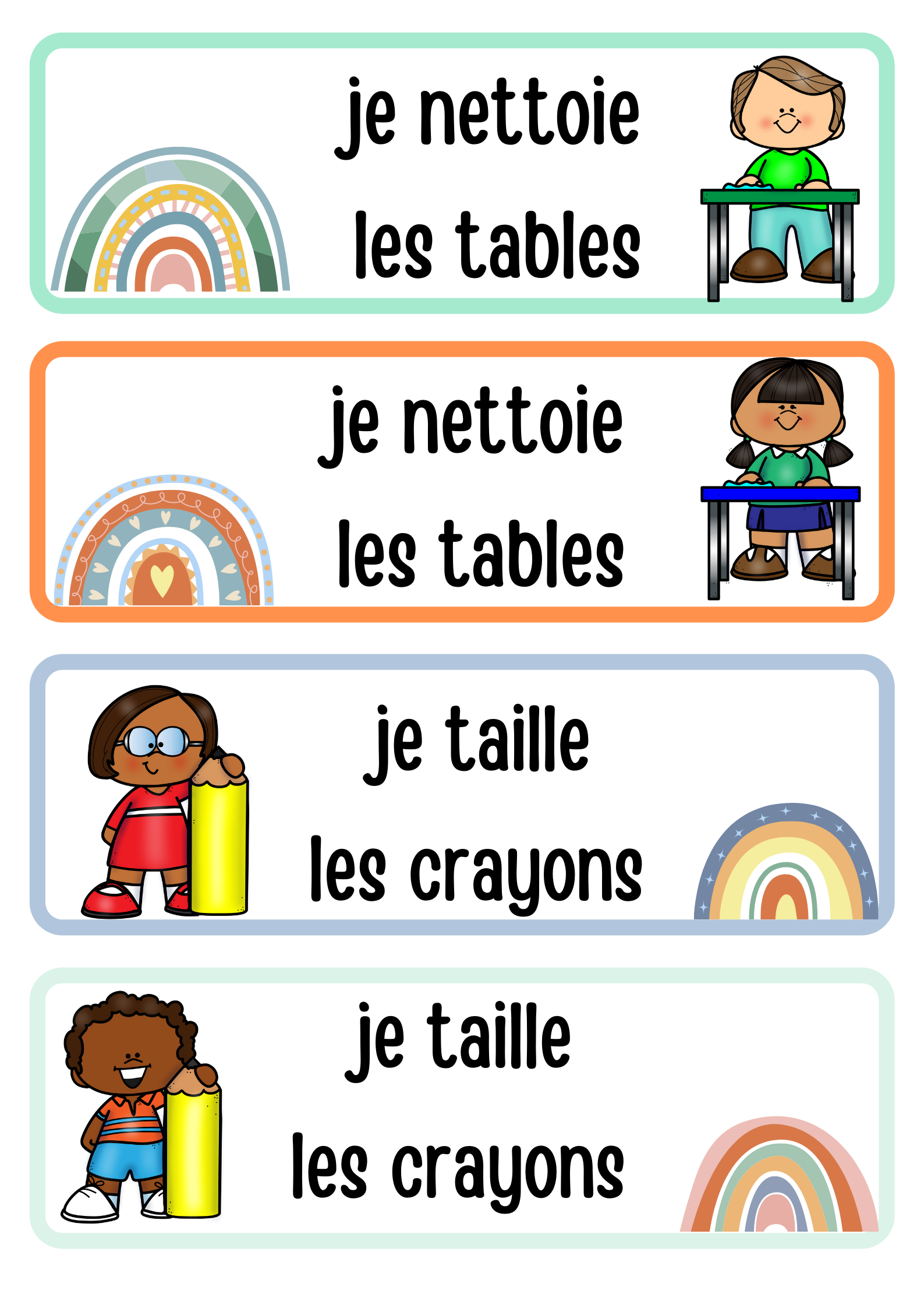 Décor Classe Rentrée BOHO Responsaibilités - Organisation de la classe ...