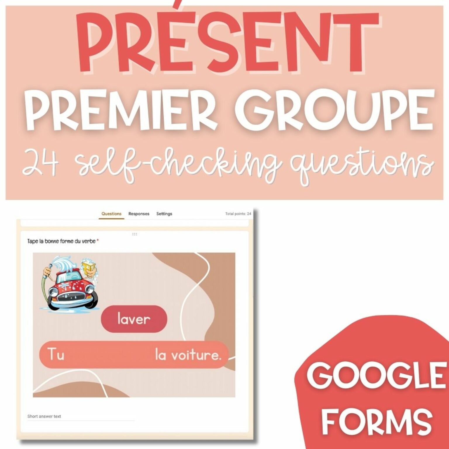 GOOGLE FORMS Présent verbes -er Premier groupe - Autonomie, Etude de la ...