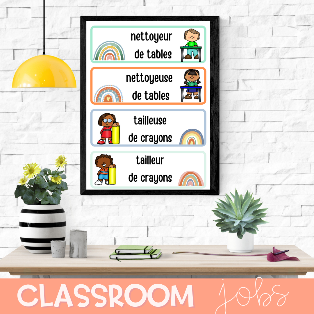 Décor Classe Rentrée BOHO Responsaibilités - Organisation de la classe ...