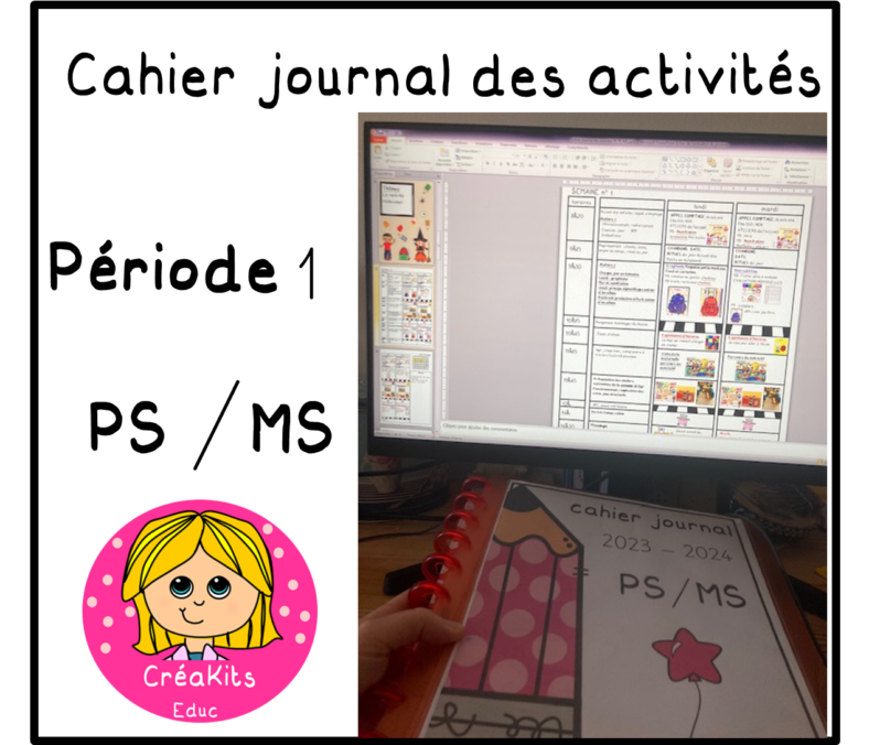 Cahier journal d'activités période 1 PS / MS - Organisation de la ...