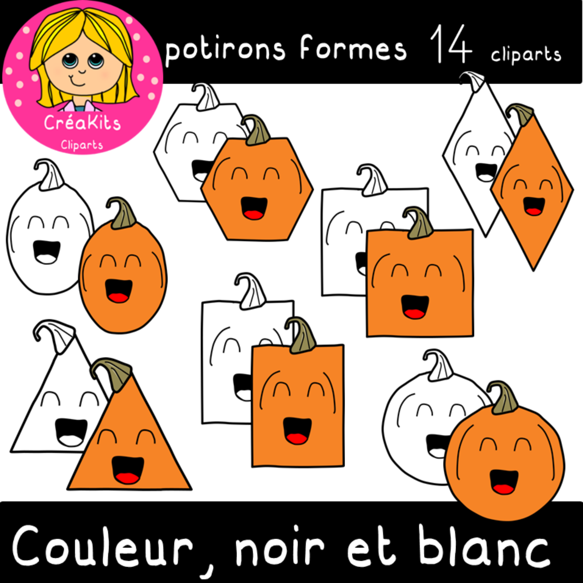 cliparts potirons colorés - Organisation de la classe Pour les ...
