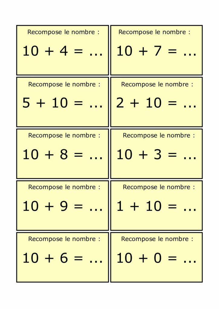 Décomposer et recomposer les nombres jusqu'à 30 - CP - La Salle des Maitres